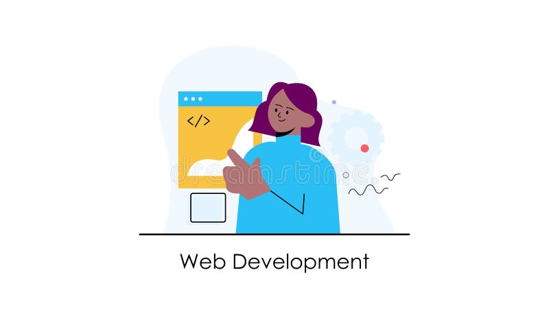 Business Development, Programming Illustration. People Working on Web and Application ...