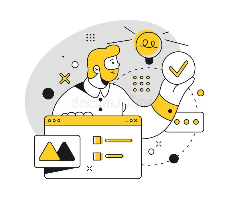 Business Development and Solutions Stock Vector - Illustration of ...