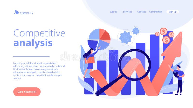 Competitive Analysis Concept Banner Header Stock Vector - Illustration ...