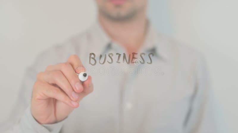 Business Development, Writing on Transparent Screen Stock Footage ...