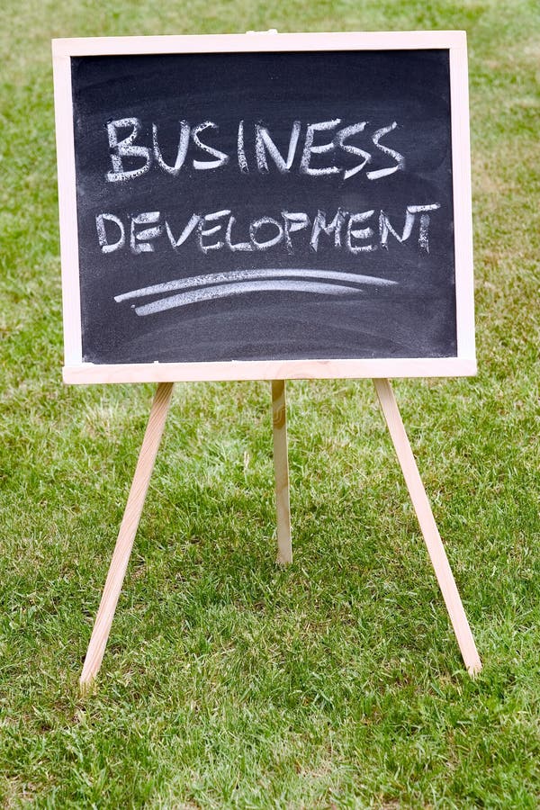 Business Development Written on a Chalkboard Stock Image - Image of ...