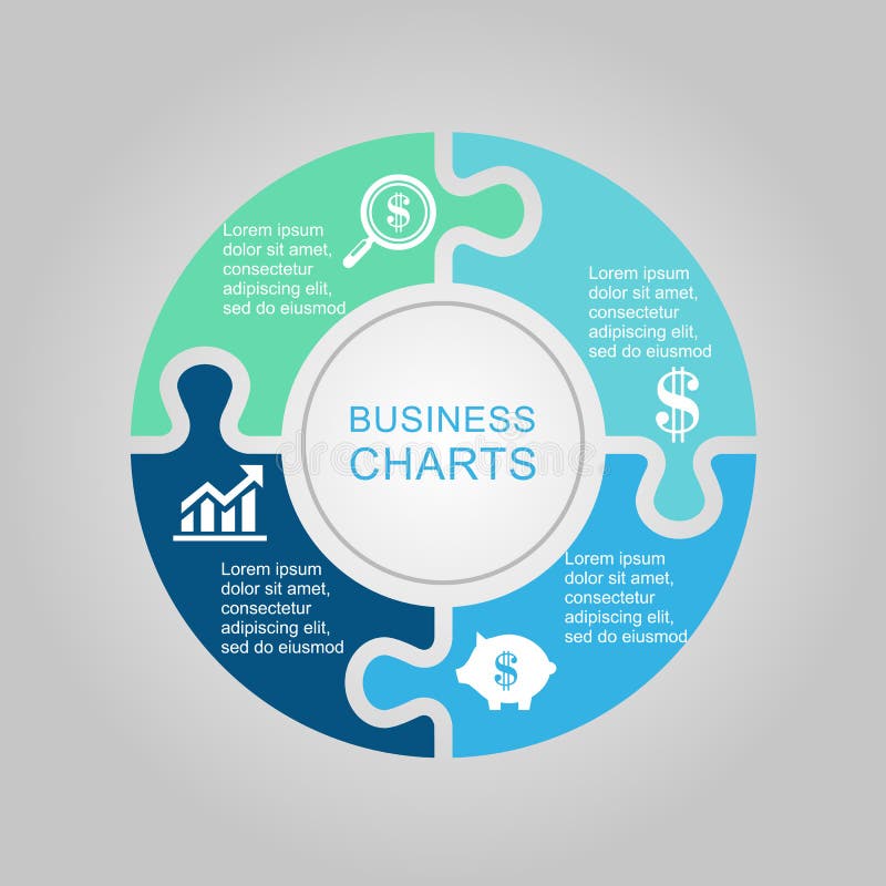 Business Circle Infographics Set Stock Vector - Illustration of digital ...