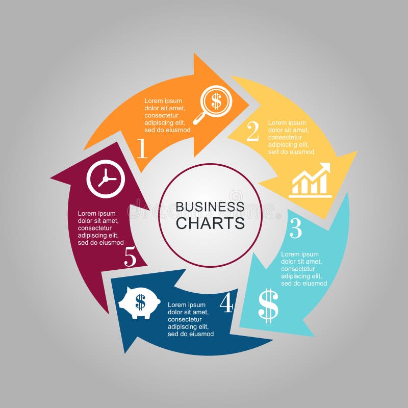 Business Diagram Infographics Set Stock Vector - Illustration of bundle ...