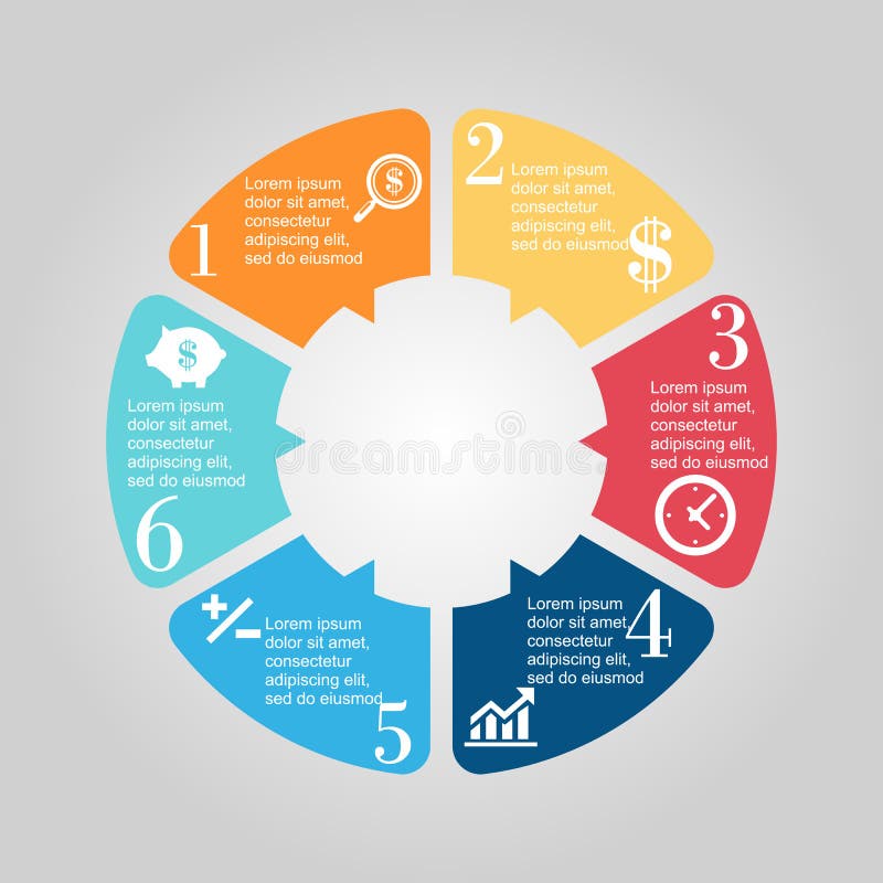Business Diagram circle stock vector. Illustration of graph - 95281812