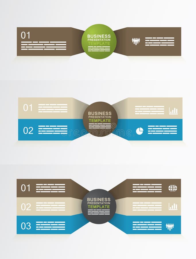 Three Sided Business Presentation Template Stock Vector - Illustration ...