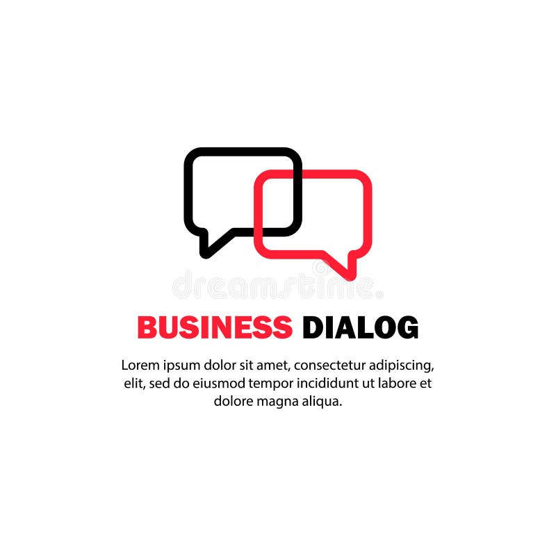 Business dialog stock vector. Illustration of hand, looking - 5621656