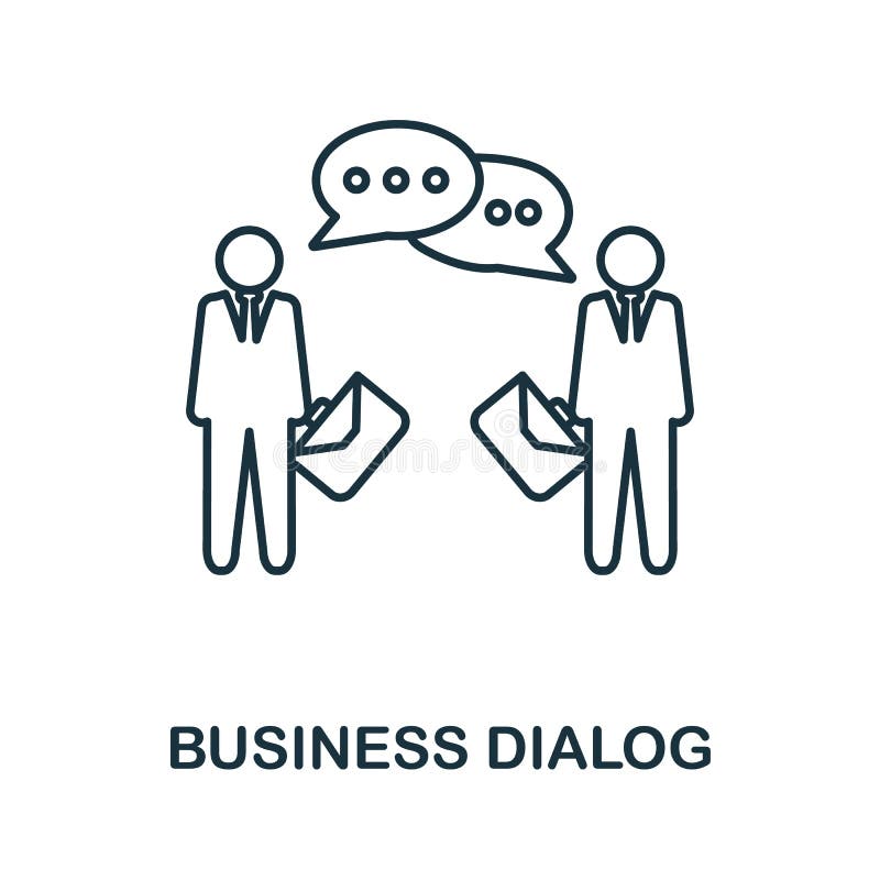 Business Dialog Icon. Line Element from Project Development Collection ...