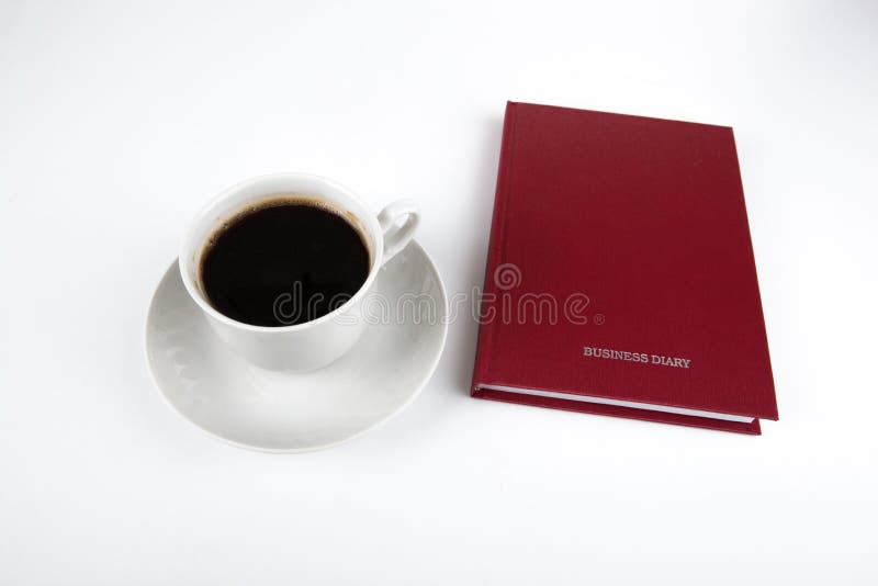 Business Diary with Cup of Coffee Stock Image - Image of cook, jotter ...