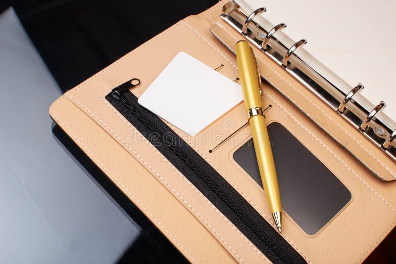 Business diary and pen stock image. Image of open, organizer - 20933391