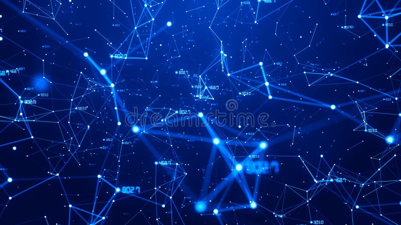 Business Digital Data Network Connecting with Number and Line Abstract ...