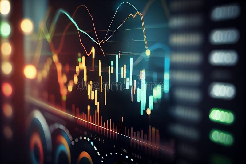 Business Digital Graph Chart in Stock Trade Market.generative Ai Stock ...