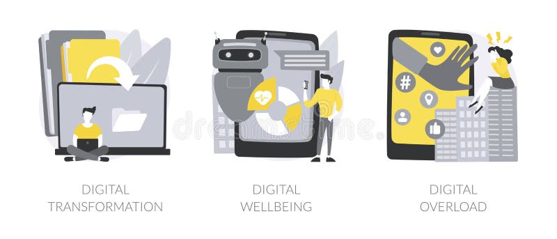 Digitalization Abstract Concept Vector Illustrations. Stock Vector ...