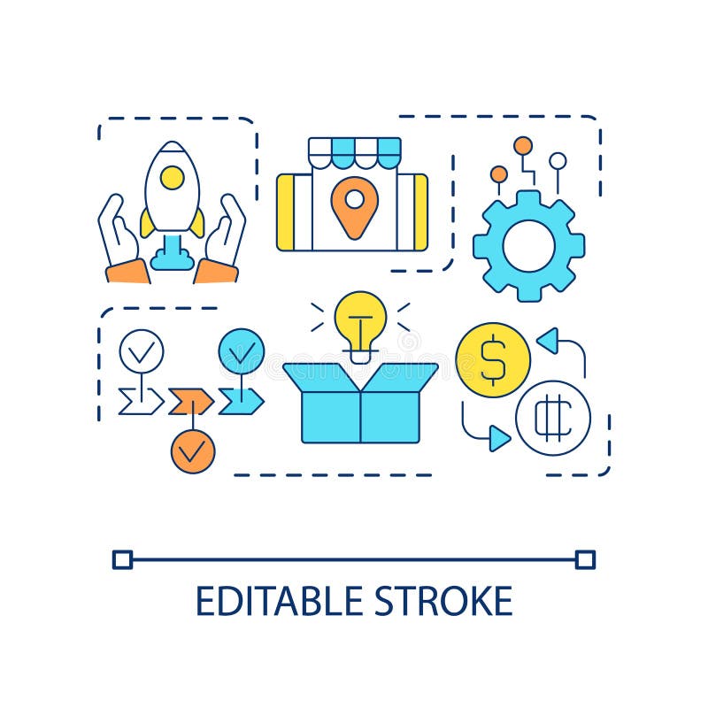 Business Digitization Concept Icon Stock Vector - Illustration of ...