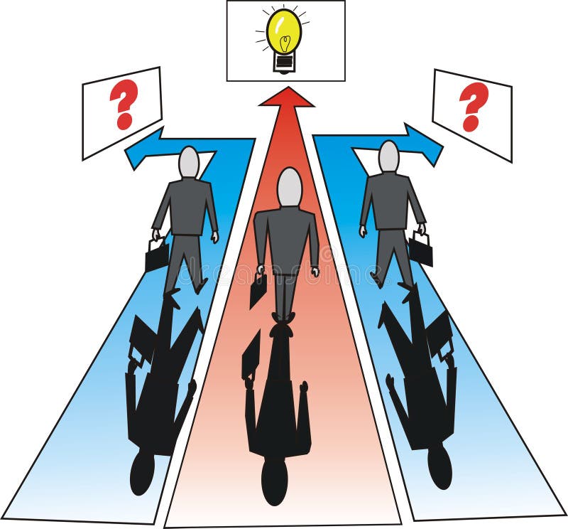 Business direction cartoon stock vector. Illustration of collar - 12864264