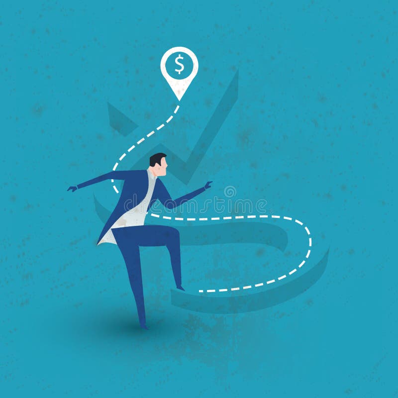 Business Direction Concept. Vector Illustration Decorative Design Stock ...