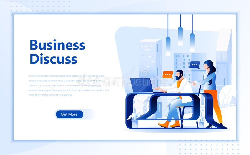 Business Discuss Icon. Vector Illustration. Flat Icon Stock Vector ...