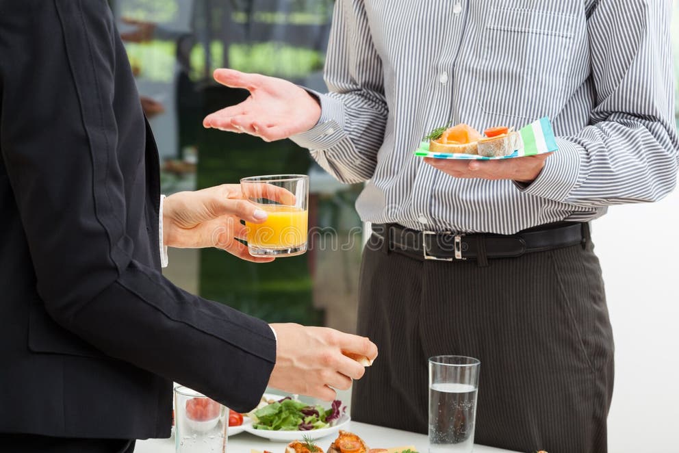 Business Discussion with Breakfast Stock Photo - Image of managers ...