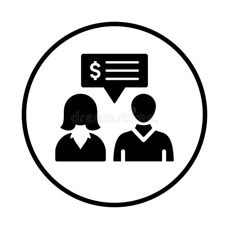 Business, Discussion, Chat Icon. Black Vector Graphics Stock Vector ...