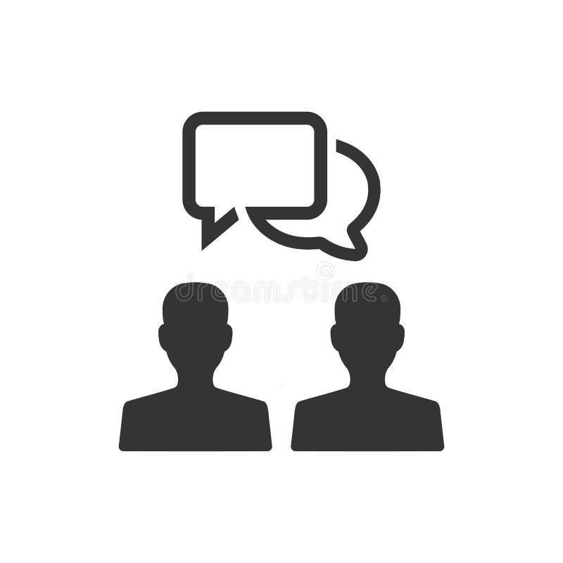 Business Discussion Icon stock vector. Illustration of icon - 99676181