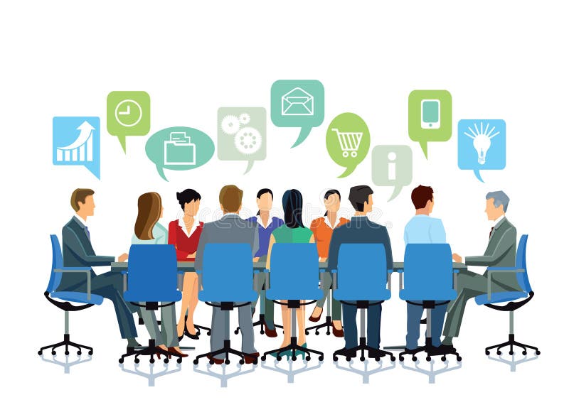Business discussion group stock vector. Illustration of conversation ...