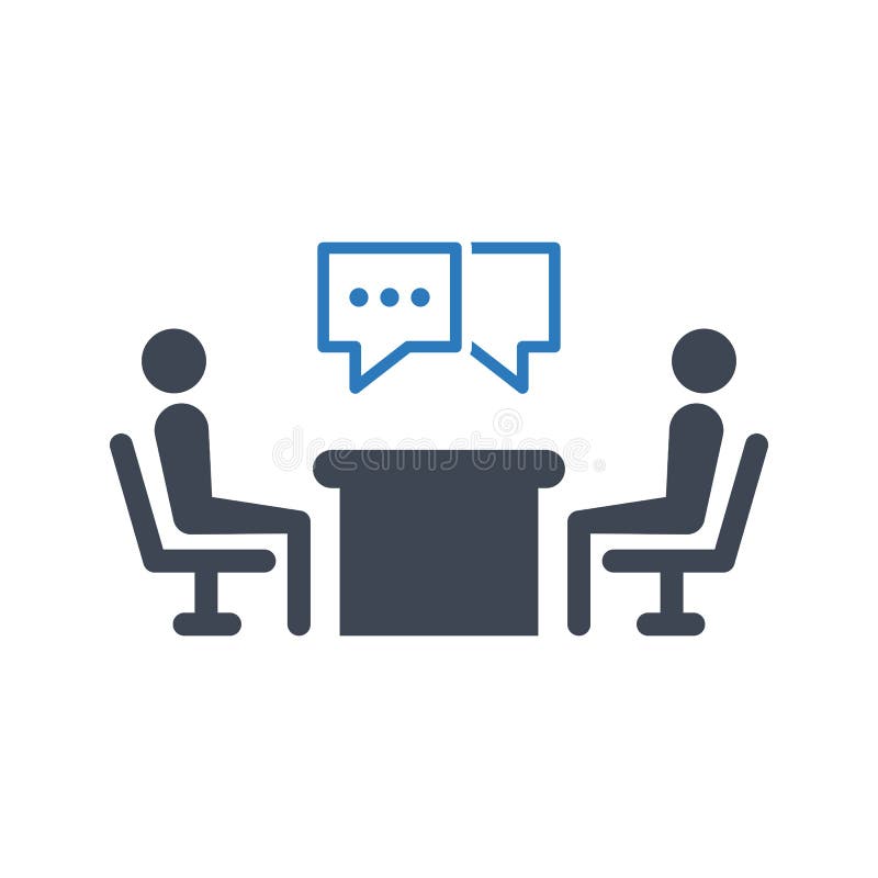 Business Discussion Conversation Icon. Vector Graphics Stock Vector ...