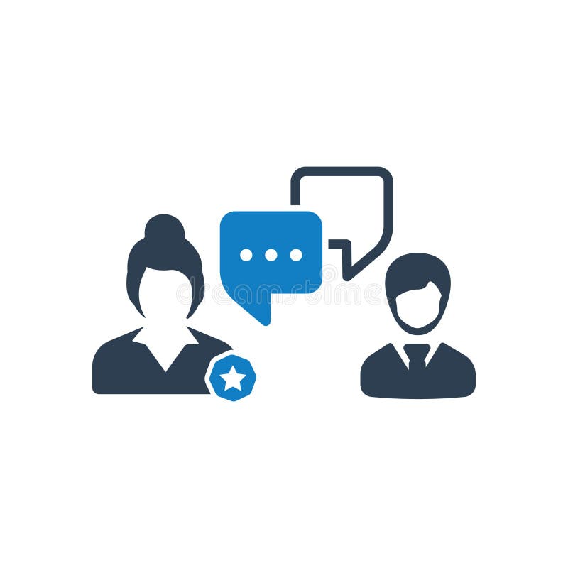 Business Discussion Icon stock vector. Illustration of people - 161324851