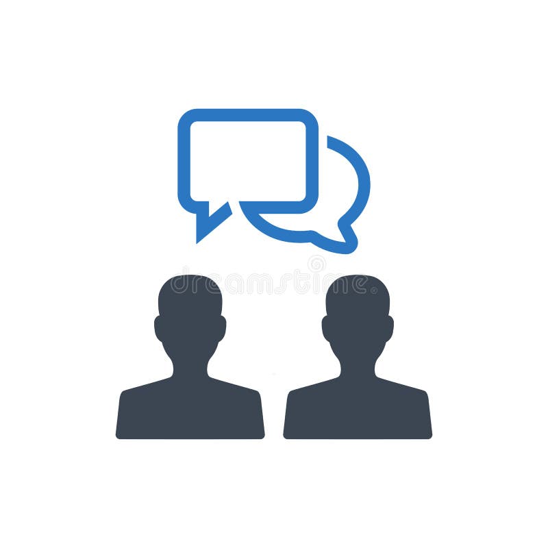 Business discussion icon stock vector. Illustration of symbol - 147197784