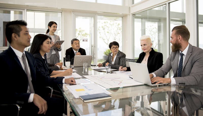Business Discussion Meeting Presentation Briefing Stock Image - Image ...
