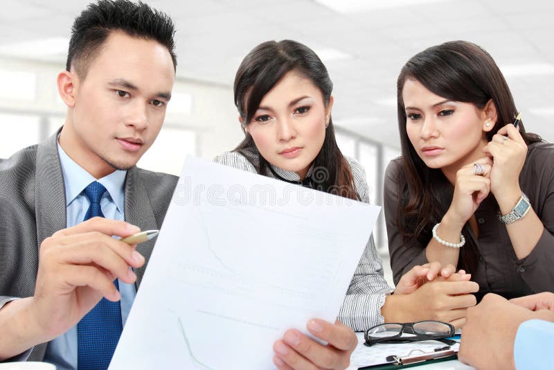 Business Discussion in the Office Stock Photo - Image of businesswoman ...