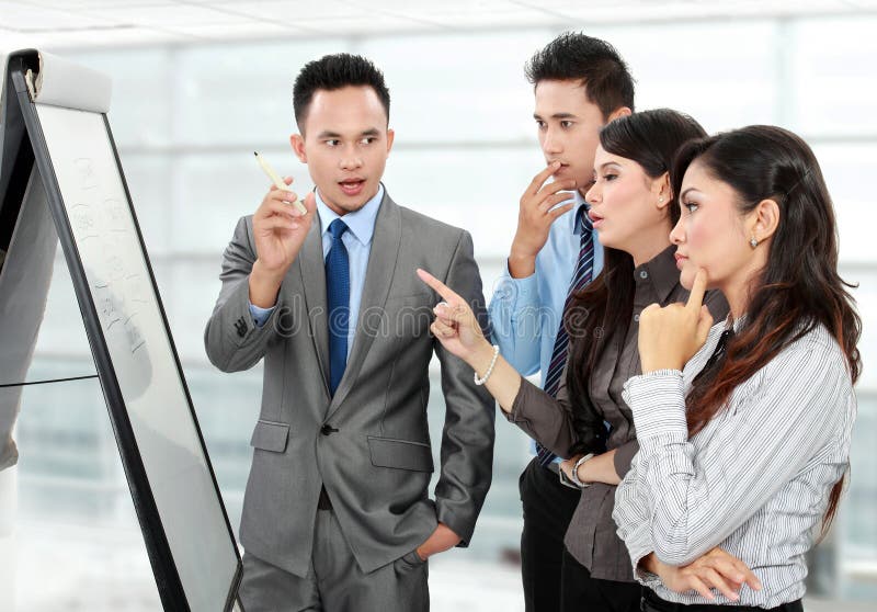 Business Discussion in the Office Stock Image - Image of leader ...