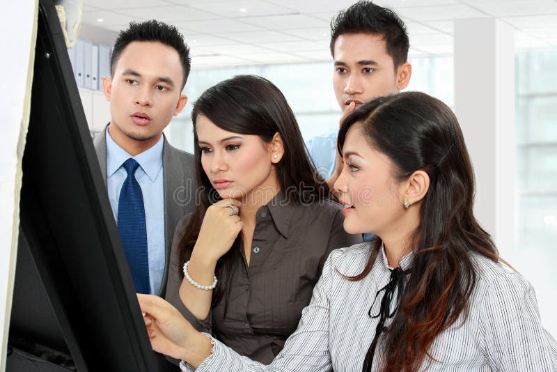 Business Discussion in the Office Stock Image - Image of leader ...