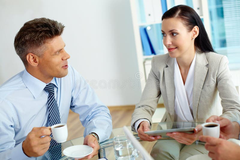 Business discussion stock photo. Image of affectionate - 33657454