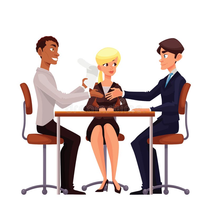 Business Discussion at the Table of Employees Stock Vector ...