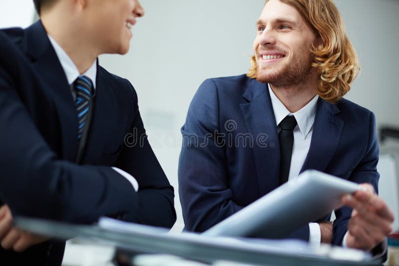 Business discussion stock photo. Image of partner, collar - 4103278