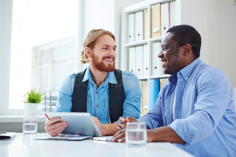 Business discussion stock photo. Image of partner, collar - 4103278