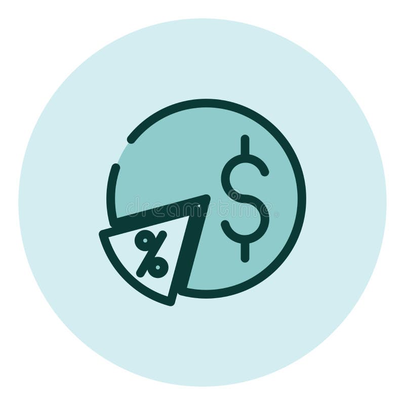 Business divident, icon stock vector. Illustration of background ...