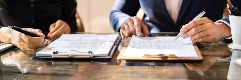 Business Document Contract Review. Lawyer Stock Image - Image of ...