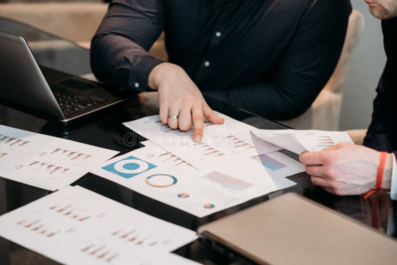 Business Document Data Statistics Paper Discussion Stock Image - Image ...