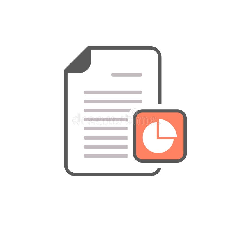 Business Document File Graph Page Pie Chart Report Icon Stock Vector ...