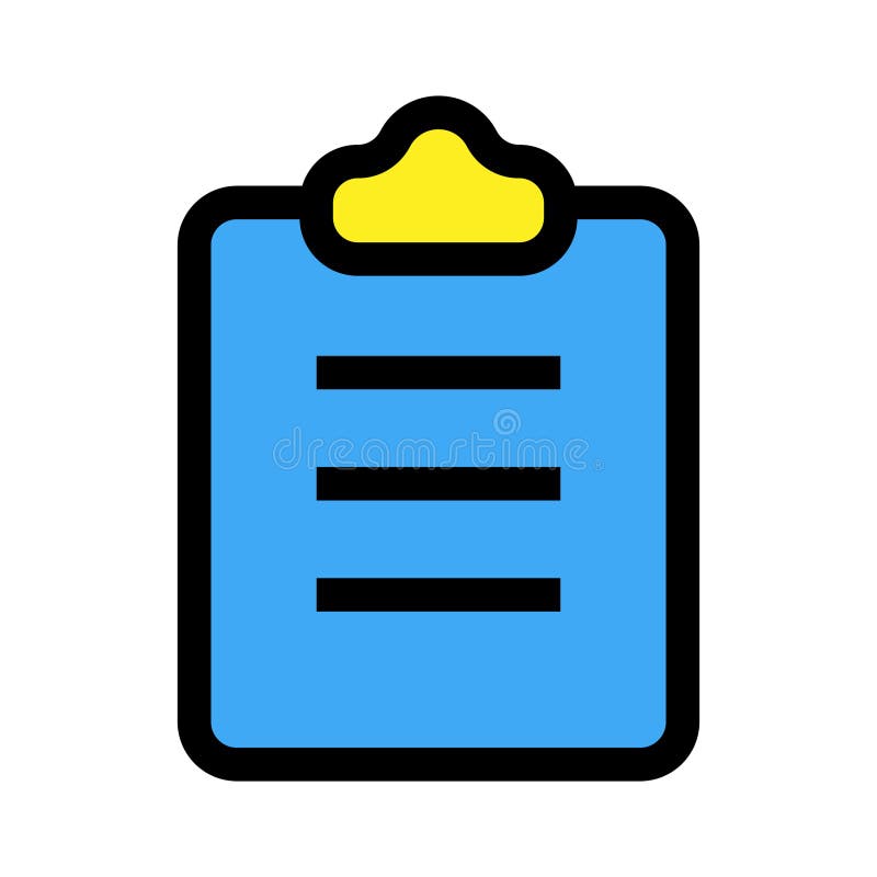 Business Document Icon Line Isolated on White Background. Black Flat ...