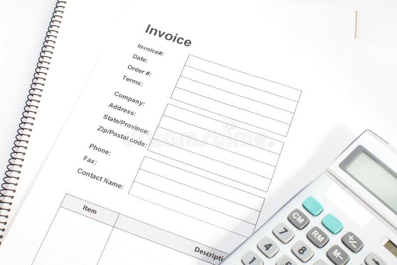 Business Document Invoice stock image. Image of total - 31948821