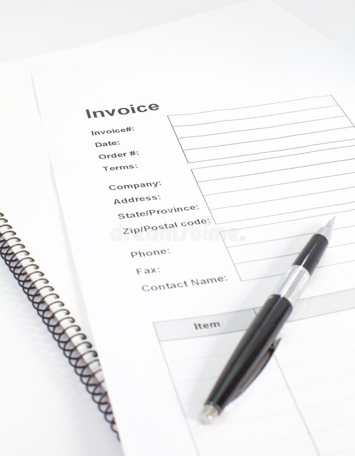 Business Document Invoice stock image. Image of blank - 31959679