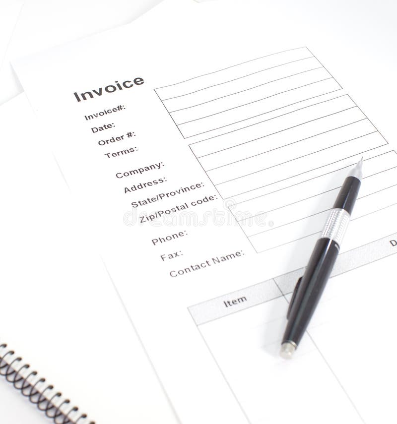 Business Document Invoice stock image. Image of bookkeeping - 34153813