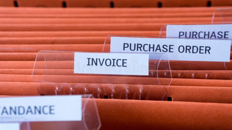 Business Document Invoice Paper Keep in the Folder Stock Photo - Image ...