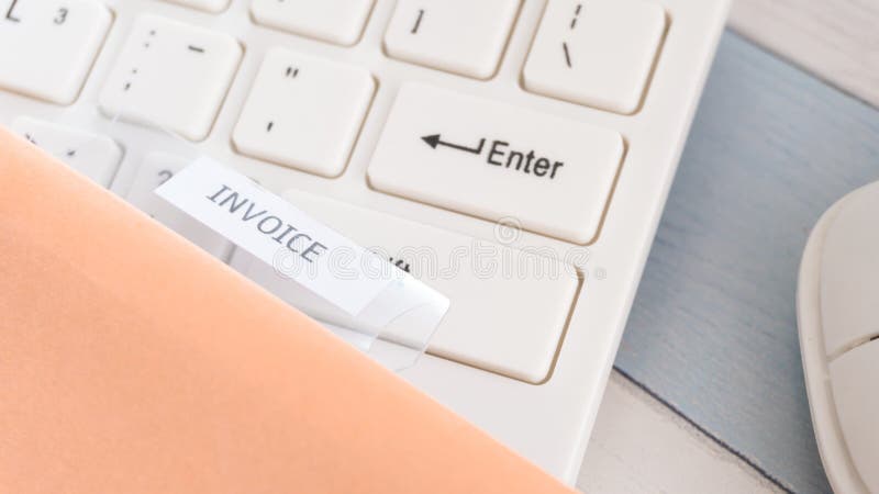 Business Document Invoice Paper Keep in the Folder Stock Photo - Image ...