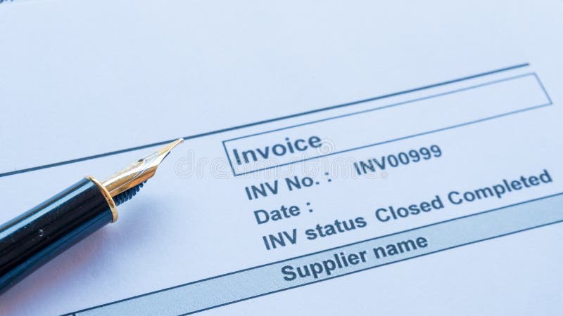 Business Document Invoice Paper Keep in the Folder Stock Photo - Image ...