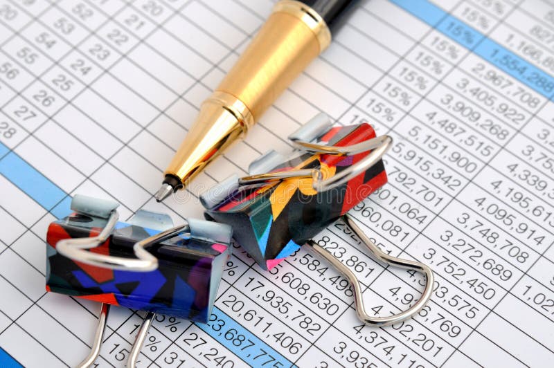Business Document And Number Analysis Stock Image - Image of ball, pick ...