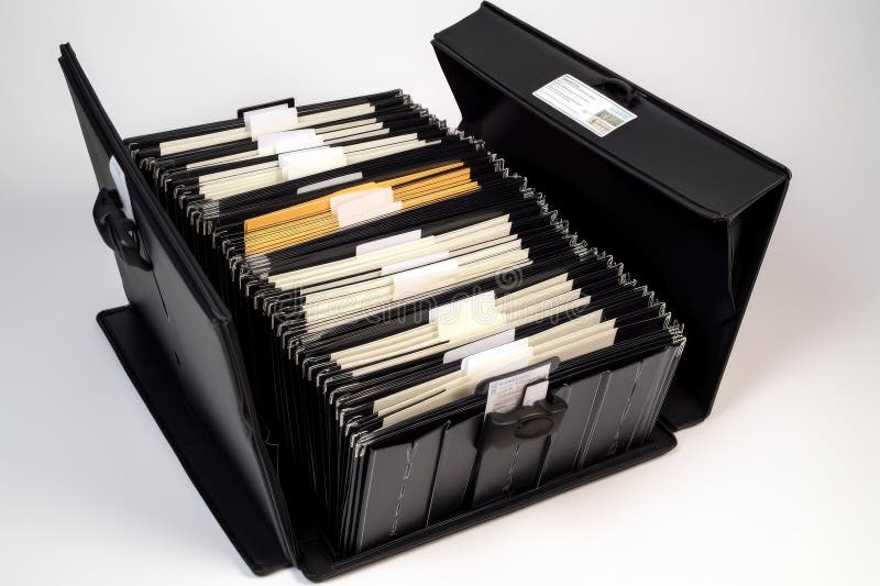 Business Document Organizer, with Files and Folders in Neat Rows Stock ...