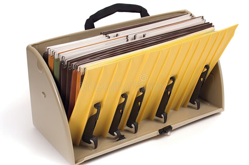 Business Document Organizer, with Files and Folders in Neat Rows Stock ...