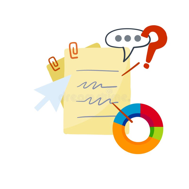 Business Document. Page with Analytical Data. Infographics Stock Vector ...